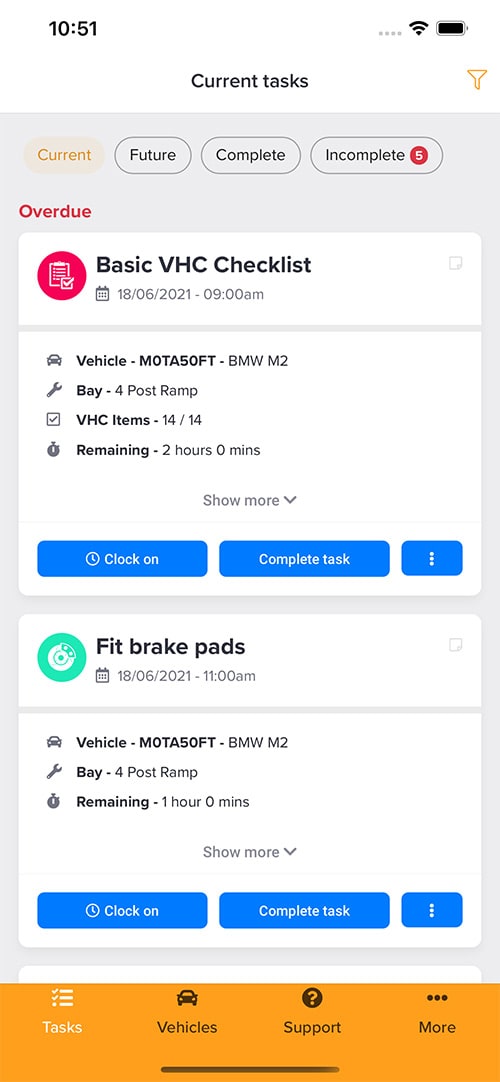 Technician Companion App & VHC | VGM Add On | Motasoft