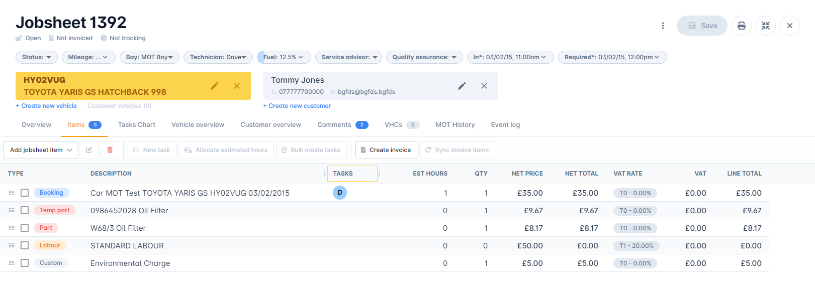 Garage Jobsheet Software | Custom Jobsheets | Motasoft